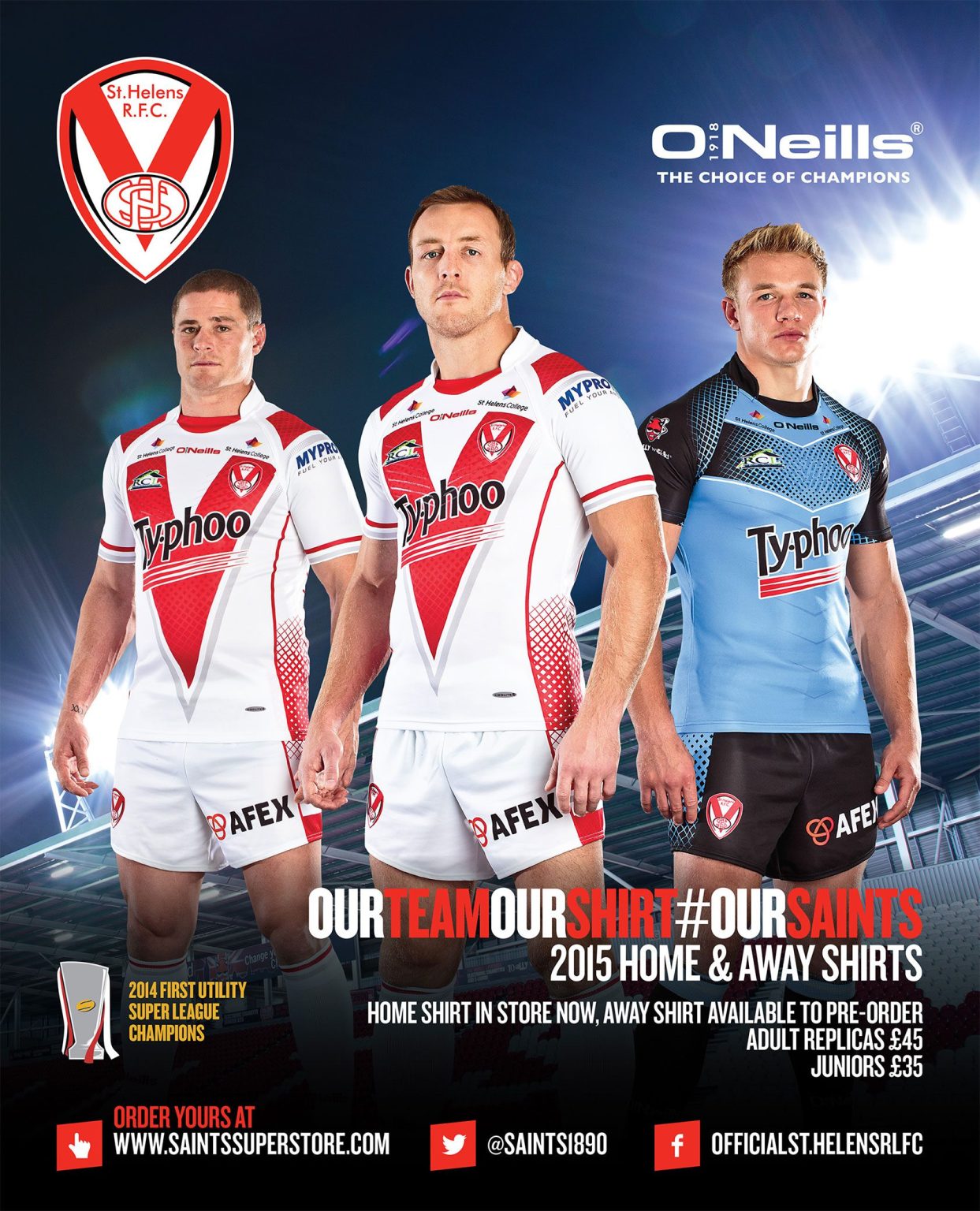 Saints 2015 Home/Away Kits | Cultivate